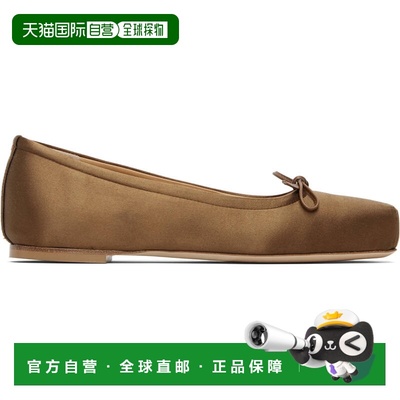 1h可退 香港直邮aeyde 女士 棕色 Gabriella Satin 芭蕾鞋 A11FL0