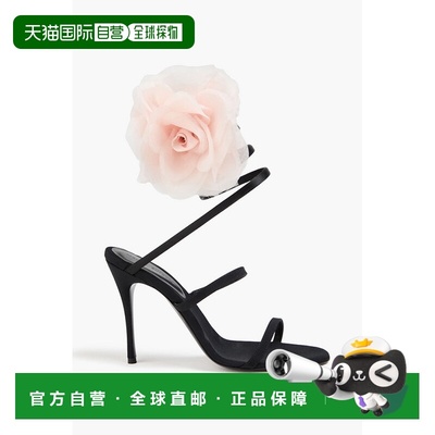 1h可退 香港直邮magda butrym 女士 花朵装饰罗缎凉鞋 RE24SPIRAL