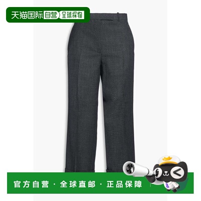 香港直邮Thom Browne 汤姆 布朗 女士 短款直筒羊毛裤子 FTC400A0