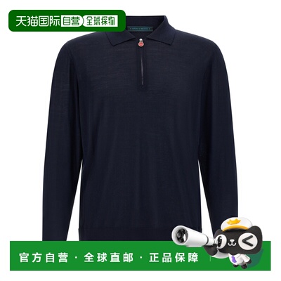 香港直邮KITON 男士POLO衫 UMK0493K400Z AW2026 蓝色 Wool polo