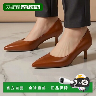 自营欧洲直邮Ralph Lauren拉夫劳伦 Adrienne女士棕色皮革尖头高