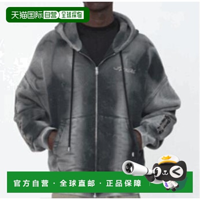 香港直邮AMIRI 男士 Bones 铆钉大拉链连帽衫 AMTOJR1012