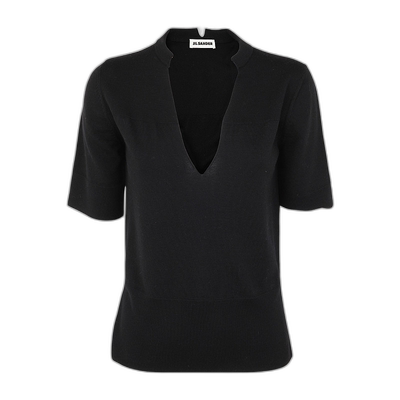 1h可退 香港直邮Jil Sander 徽标V领罩衫 J02NF0002-J14595