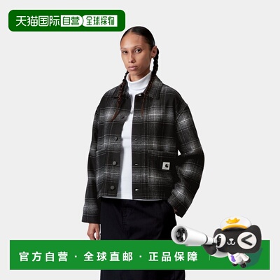 自营欧洲直邮Carhartt WIP Brennan女士羊毛可调节袖口长袖衬衫