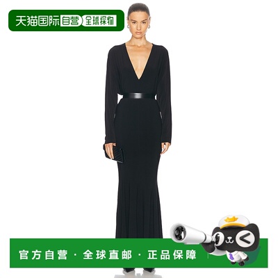 1h可退 NORMA KAMALI 诺玛 卡玛丽 女士 Dolman V 领鱼尾连衣裙
