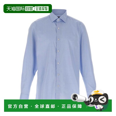 欧洲直邮FINAMORE 男士衬衫 C021702 CO 蓝色 Napoli Shirt