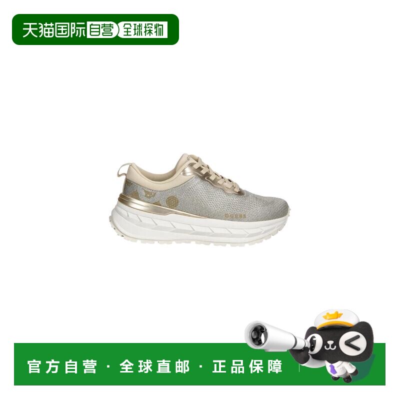香港直邮GUESS 女士运动鞋 FLPRN3FAB12PLATI SS2026 金色 RUNIT3