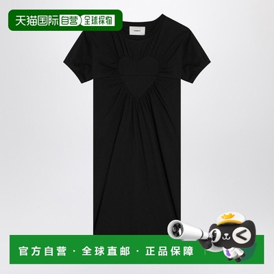 1h可退 香港直邮Coperni 女士 黑色迷你心形连衣裙 COPJS127F5011