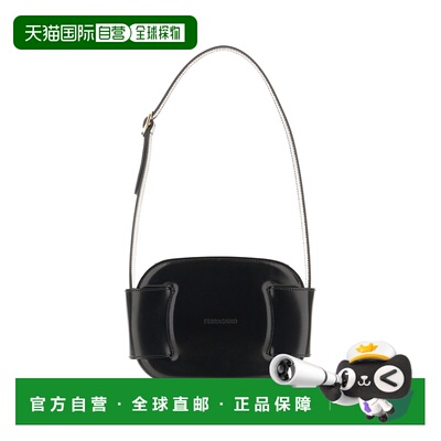 香港直邮Salvatore Ferragamo 菲拉格慕 女士 黑色皮革肩包 79571