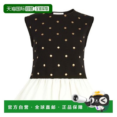 自营欧洲直邮NINA RICCI 女装荷叶边圆点波点上衣