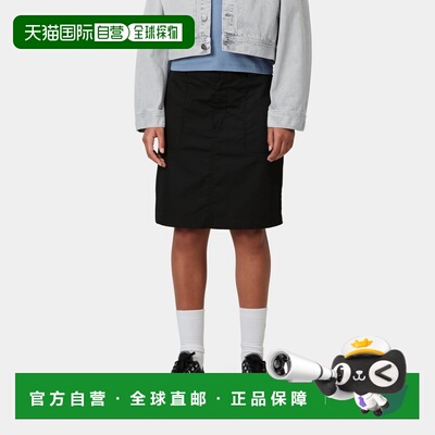 自营欧洲直邮Carhartt WIP Postal女士黑色聚酯纤维棉质半身裙