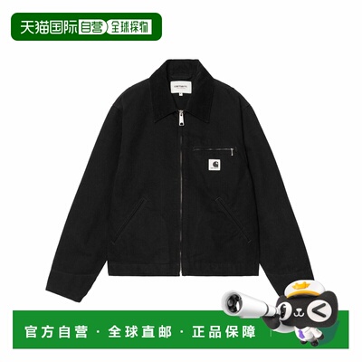自营欧洲直邮Carhartt WIP Detroit女士黑色棉可调节袖口夹克