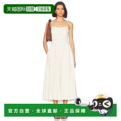 1h可退 香港直邮Simkhai 女士 Kittiya 中长连衣裙 2251019GC性感