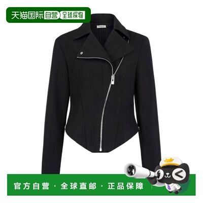 Alaia 羊毛牛仔机车夹克 AA9V1345T672D外套 【付后1h可退】