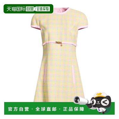 香港直邮versace 范思哲 女士 短款连衣裙 yellow黄色 舒适时尚