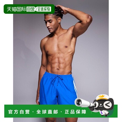 1h可退 香港直邮Adidas 男士 adidas Originals Adicolor 泳裤(蓝