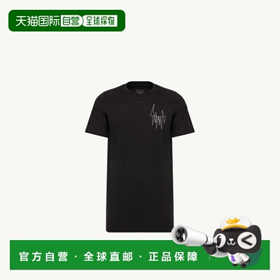 自营欧洲直邮MONCLER盟可睐 + Rick Owens男女同款黑色棉质T恤