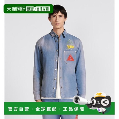 香港直邮Dior 棉质牛仔衬衫 013D580E324X迪奥