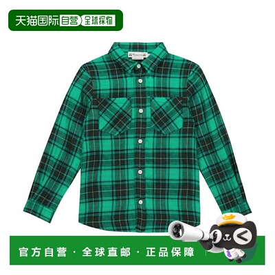 1h可退 香港直邮Bonpoint 男童 Altman 格纹亚麻衬衫童装