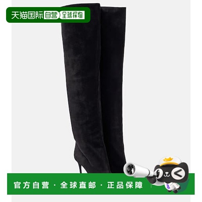 1h可退 香港直邮Alaia 女士 Decollete Cuissardes 绒面革及膝靴