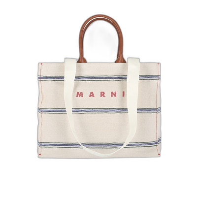 香港直邮Marni logo刺绣手提包 SHMQ0068A0P6457