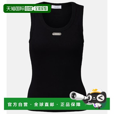 香港直邮mcqueen 亚历山大 麦昆 女士 徽标罗纹针织背心上衣