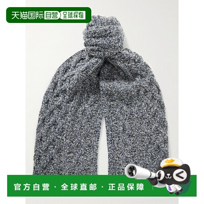 香港直邮Loro Piana 诺悠翩雅 男士 Sciarpa 粗线针织羊绒围巾 FA