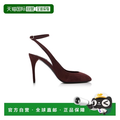 香港直邮Alaia 女士 Decollete 绒面革露跟浅口鞋