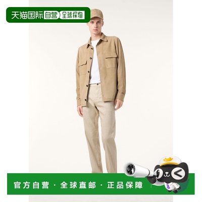 自营欧洲直邮Loro Piana 男士米色小羊皮夹克外套