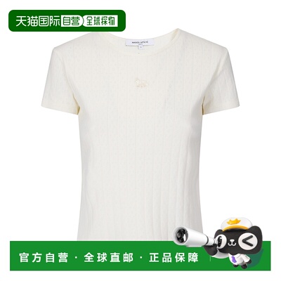 香港直邮MAISON KITSUNE 女士 婴儿狐狸网眼提花T恤 QW00112KA003