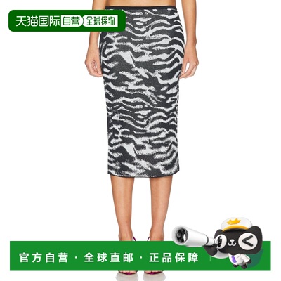 1h可退 美国直邮The Attico 女士 中长斑马纹半身裙 261WCS00322