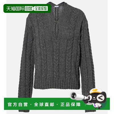 1h可退 香港直邮LOEWE 罗意威 女士 mouline 粗线针织羊毛毛衣