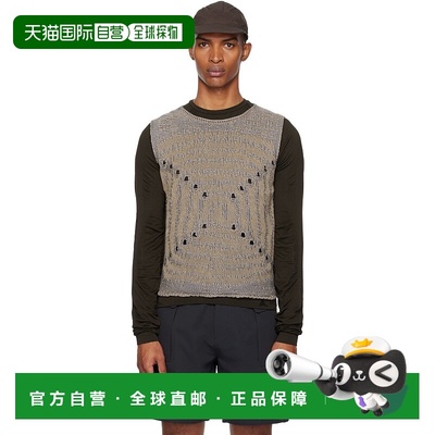 1h可退 香港直邮Roa 男士 蓝色 & 驼色 Vortex Crewneck 马甲 RBM