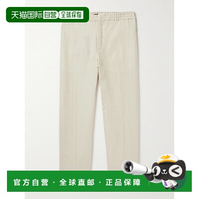 香港直邮zegna 杰尼亚 男士 Oasi 锥形亚麻裤子 UDI18A7TZ32