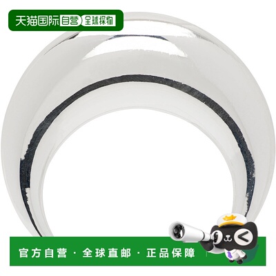 1h可退 香港直邮Marine Serre 女士 Regenerated Tin Moon 耳钉 U