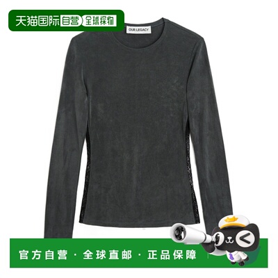 1h可退 香港直邮OUR LEGACY 女士T恤 W4246SD AW2024 黑色 长袖T