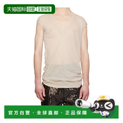 香港直邮Rick Owens 深V领T恤 RU01F2233UC短袖
