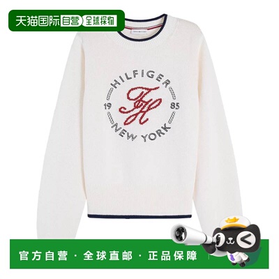 香港直邮Tommy Hilfiger 汤米 希尔费格 女士 RWB C-NK 水手式毛