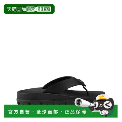 1h可退 香港直邮Prada 普拉达 女士 徽标铭牌拖鞋 1Y420NF0203LKK