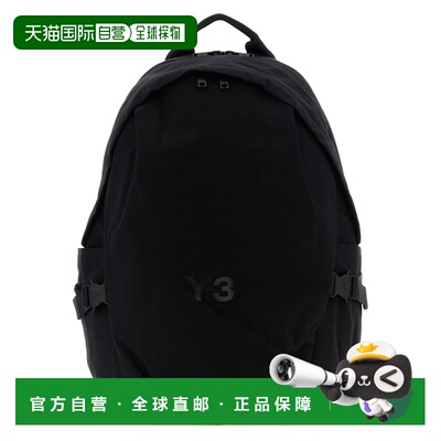 香港直邮Y-3 女士双肩包 JW6215BLACK CO 黑色 Logo backpack
