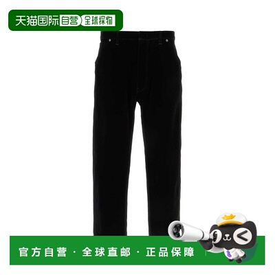 1h可退 香港直邮Prada 普拉达 男士 三角形標誌天鵝絨長褲 GEP403