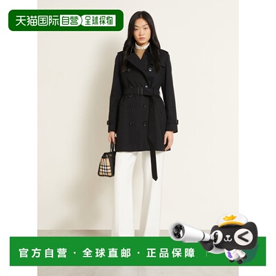 香港直邮BURBERRY 女士大衣 100313038413000 CO 黑色 KENSINGTON