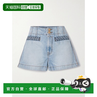 自营 ZIMMERMANN 女士 Lucky 编织牛仔短裤 2727ASS252新款