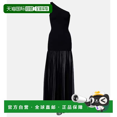 1h可退香港直邮HUNZA G 女士 Nancy 长款连衣裙 black 黑色长裙时
