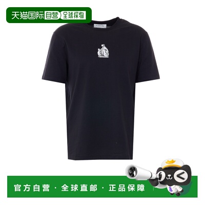 1h可退 欧洲直邮LANVIN 男士T恤 TS0012J31210 SS2026 黑色 Mothe