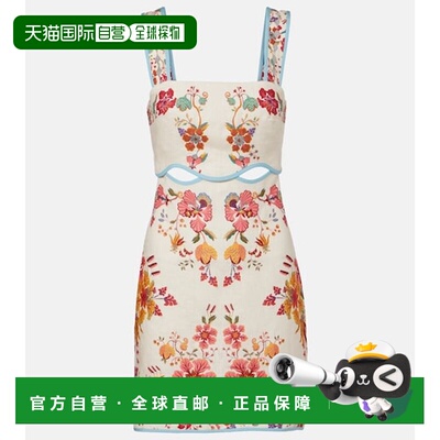 1h可退香港直邮FARM RIO 女士 Scarves 花朵迷你连衣裙包臀裙吊带