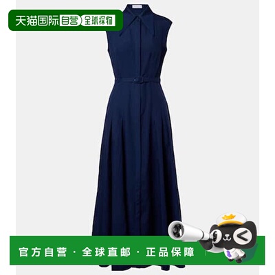 1h可退 香港直邮Gabriela Hearst 女士 Durand 亚麻衬衫式连衣裙