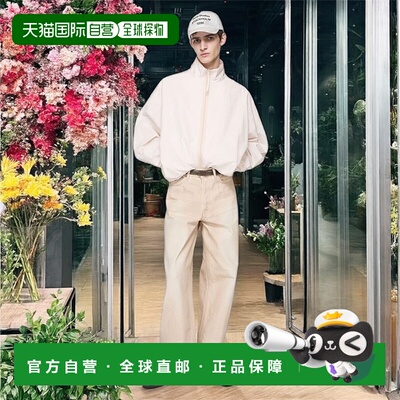 欧洲直邮自营Acne Studios FW25男士白色棉/尼龙夹克拉链