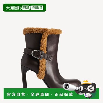 欧洲直邮巴黎世家 (BALENCIAGA) Fargo 女士深棕色踝靴