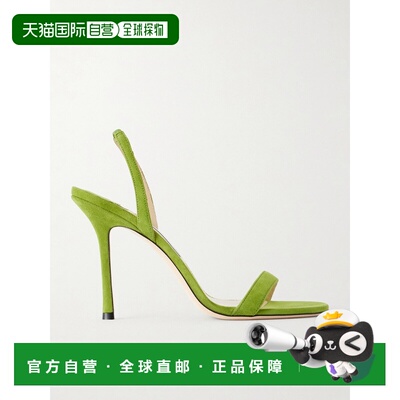 1h可退 Jimmy Choo 周仰杰 女士 Jenn 100 绒面革凉鞋 JE高跟